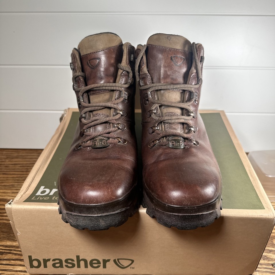 Brasher Hillmaster Classic Air 8 Mens Walking Boots Brown Leather ...