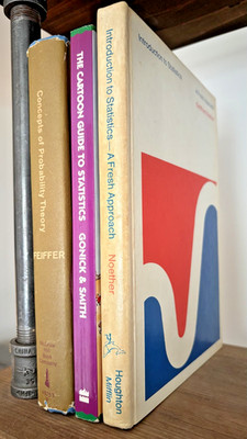 3 Book Lot: Probability & Statistics, by Pfeiffer, Noether, Gonick, and ...