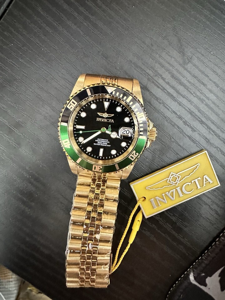 Invicta Pro Diver Automatic Men's 42mm Black Dial Green Bezel Watch ...