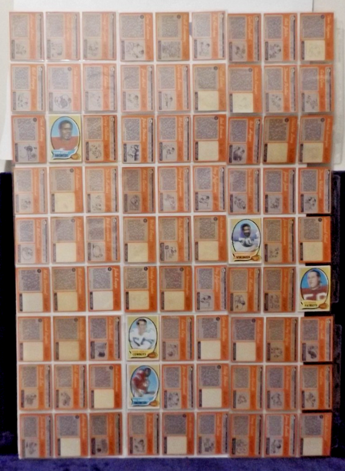 1970 Topps Football Complete Set Plus - Very Good-Near mint - 263 cards ...