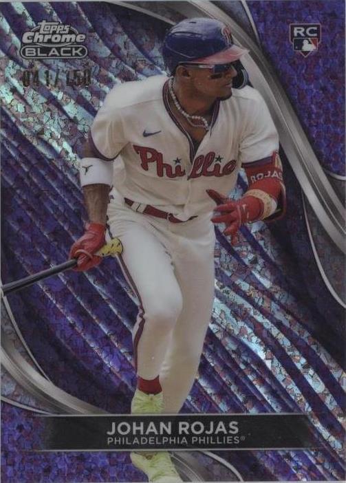 2024 Topps Chrome Black - Johan Rojas #90 Purple Mini-Diamond Refractor ...