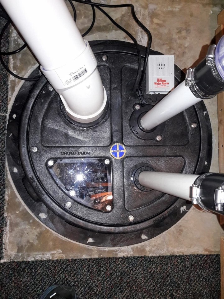Radon/Sump Cover Dome Lid w/ Pipe Holes for Basement Radon Mitigation ...