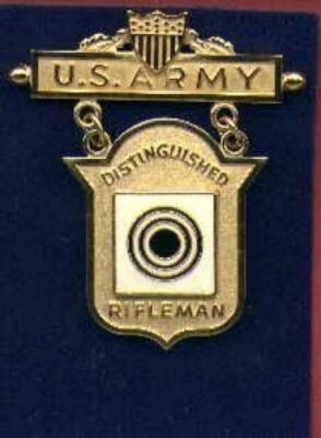 US Army Distinguished Rifleman Marksman Badge in gold USA Made | eBay