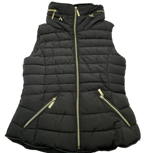 NWT YMI Collection Women's Medium Black Quilted Puffer zip vest Faux ...