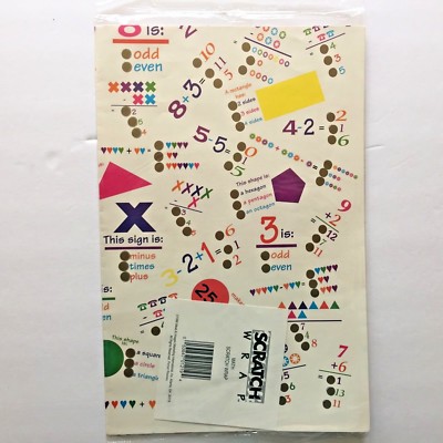 Vintage Gift Wrap Paper 2 Sheets Mathematics | eBay