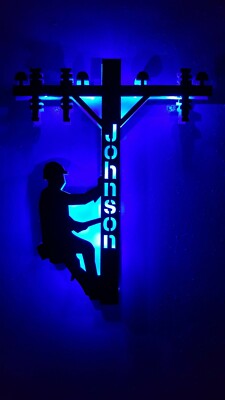 Personalized Linemen, IBEW sign, ,Linemen Led sign, Electrical worker ...