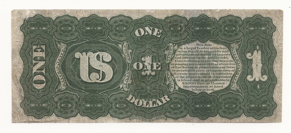1869 $1 Dollar Rainbow Bill Legal Tender Treasury Note 075-XAHMT | eBay