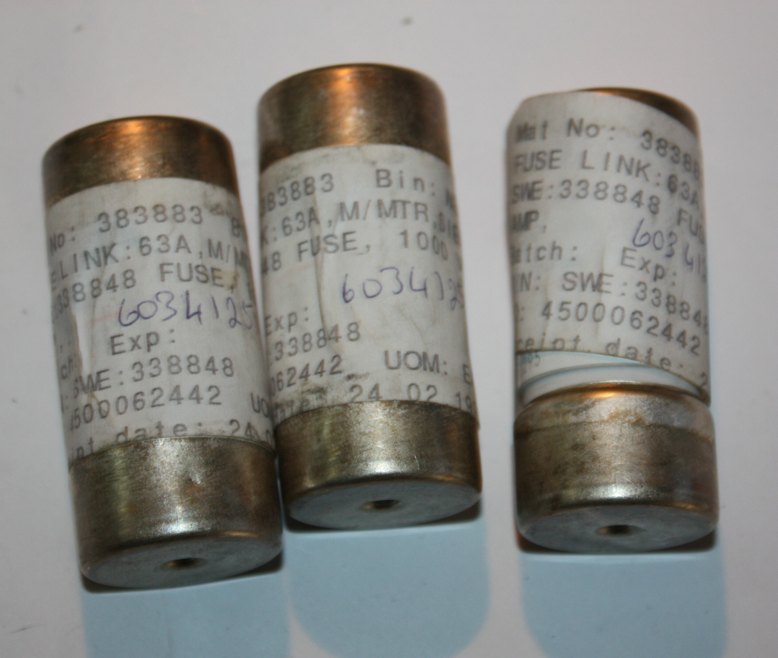 Siemens 63A Fuse 383883 603412351 QTY of 3 | eBay