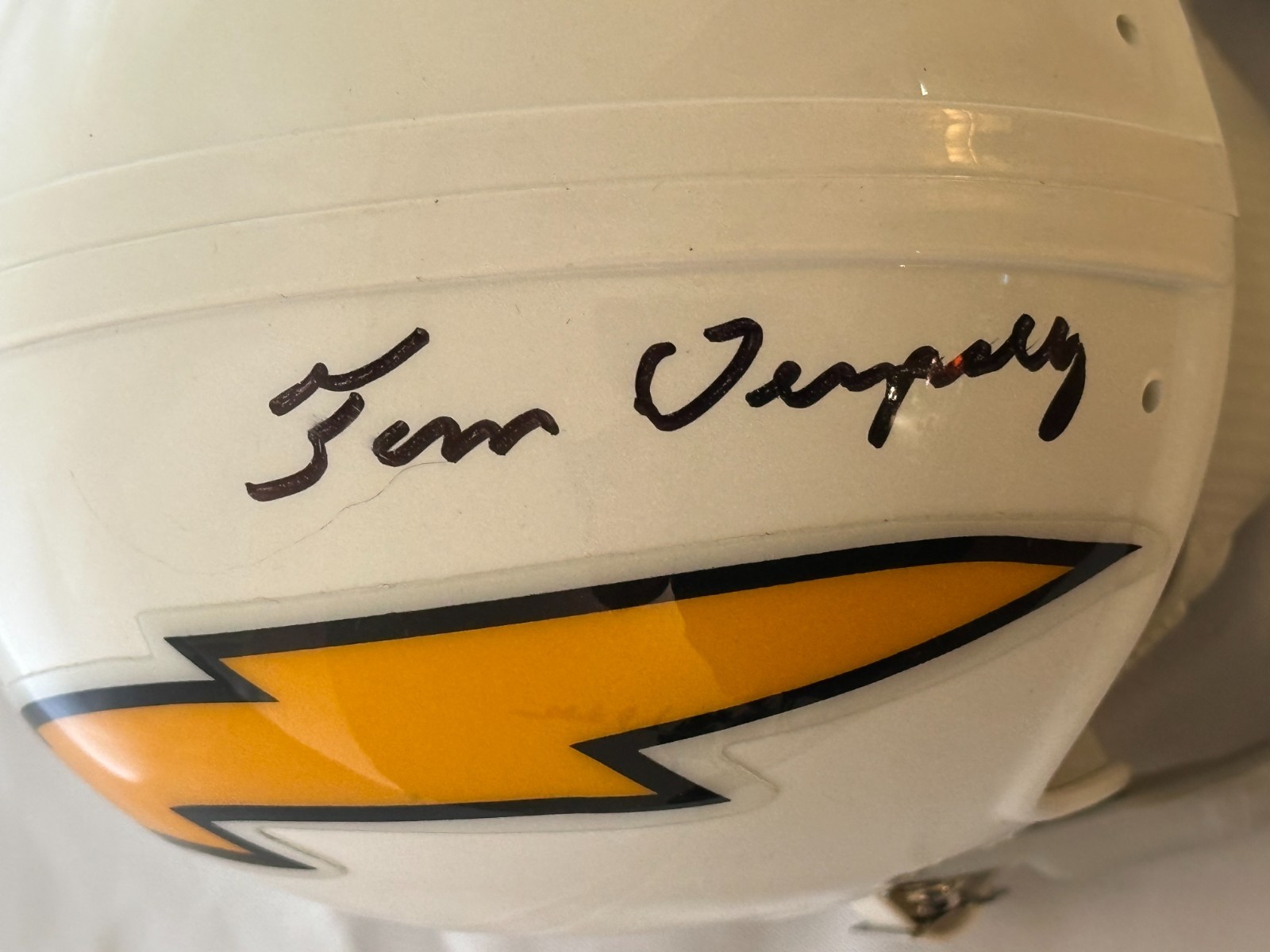 Tom Dempsey Autographed San Diego Chargers Mini Helmet | eBay