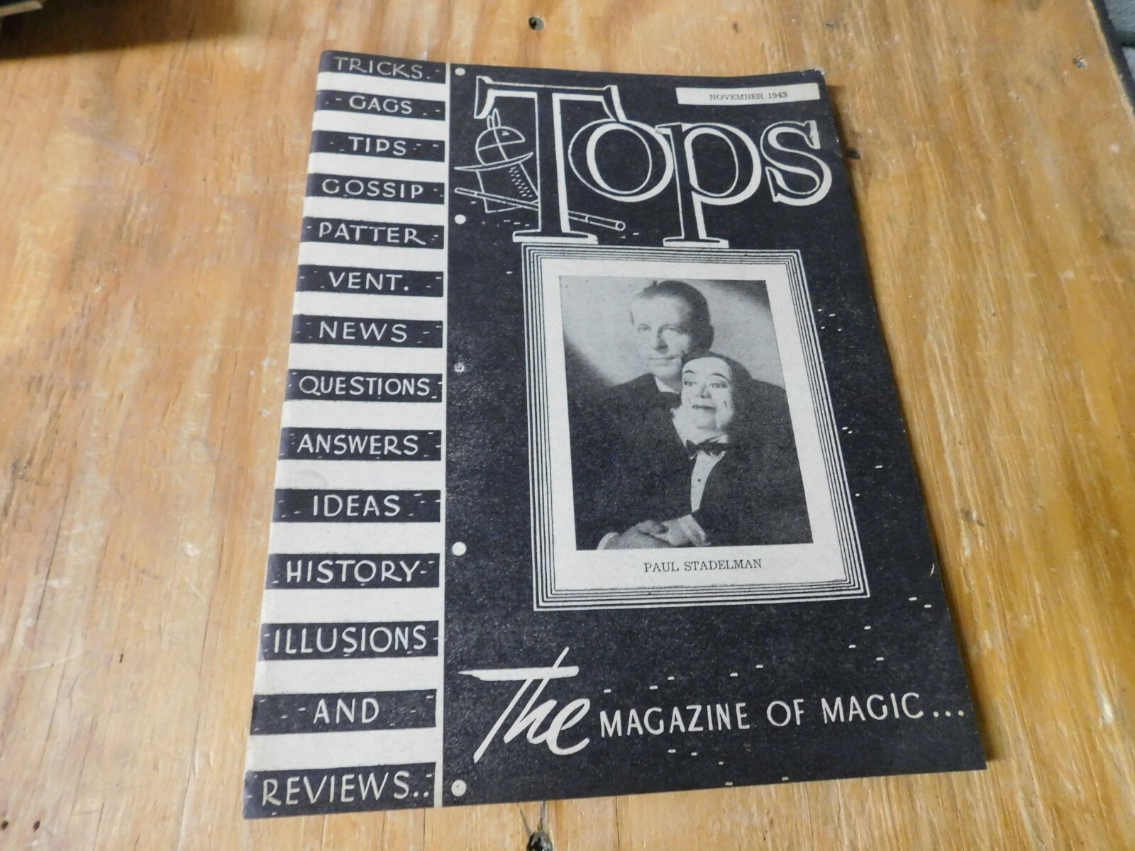 Tops The Magazine Of Magic & Magicians November 1943 Paul Stadelman | eBay