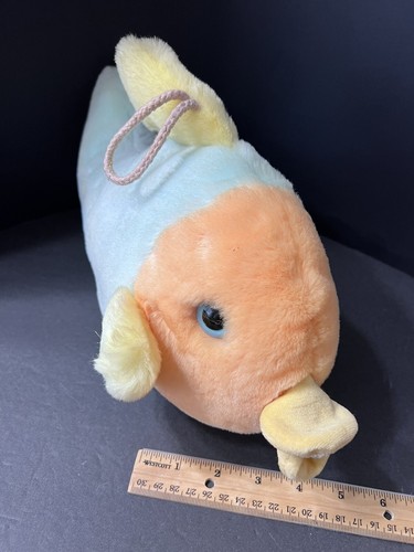 VTG Applause Pastel Sherbet Plush Tropical Fish 14” Hanging Loop ...