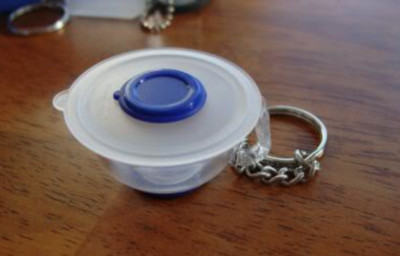Tupperware Key Ring Keychain Collector's Item Batter Bowl Bold N Blue ...