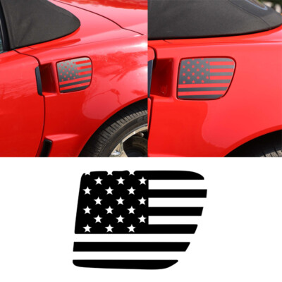 US Flag Fuel Gas Cover Cap Tank Car Vinyl Decal Sticker For Corvette C6 ...