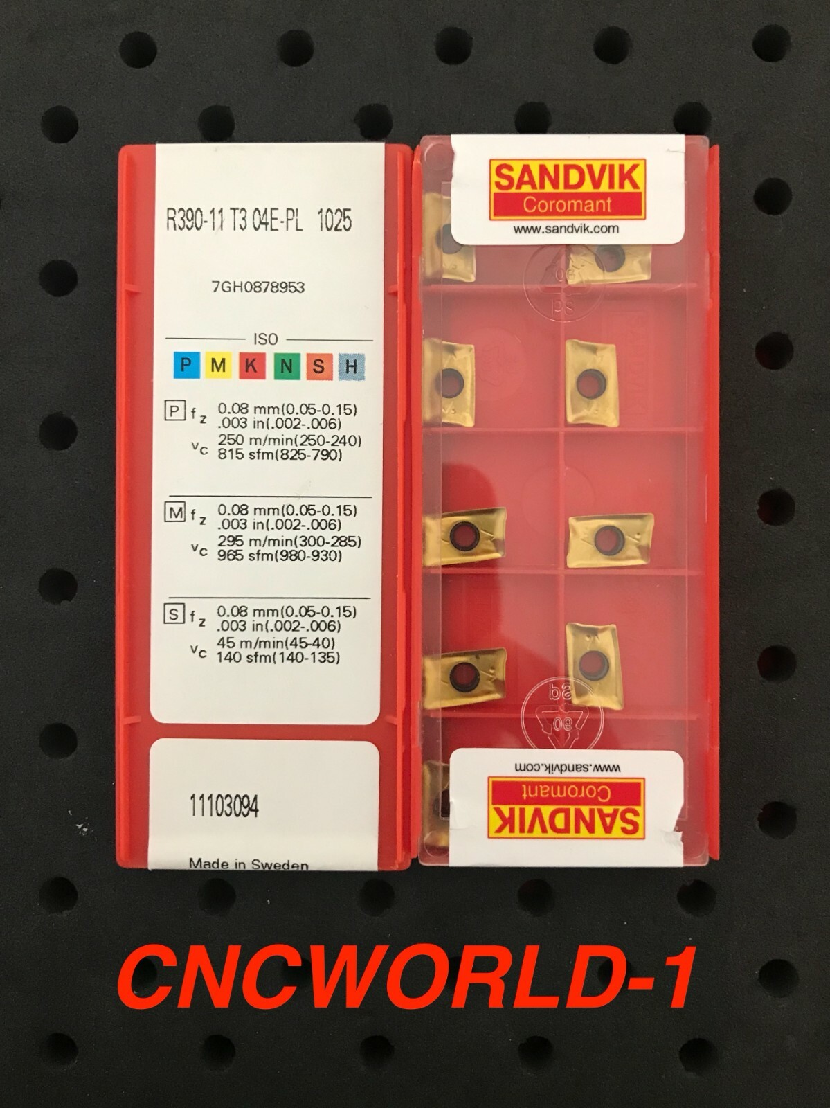 10 x Sandvik R390-11T304E-PL 1025 , Sandvik R390-11 T3 04E-PL 1025 , 1 ...