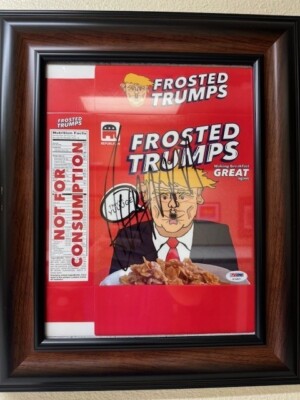 Frosted Trumps Autographed Cereal Box JSA LOA Trump Certified Signature ...