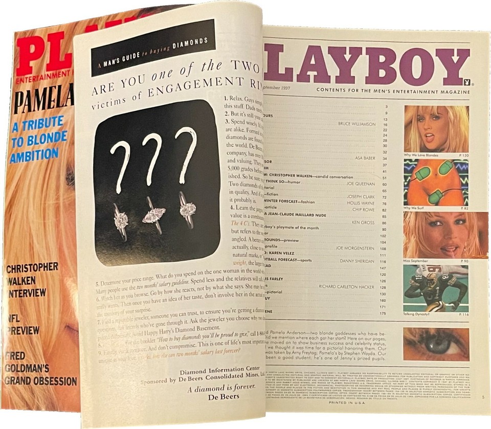 Playboy Magazine September 1997 Jenny McCarthy & Pamela Anderson Special | eBay