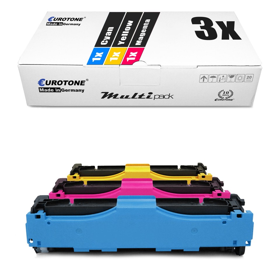 3x Eurotone PRO Toner for HP Color LaserJet Pro Mf M-477-f w M-452-dw M ...