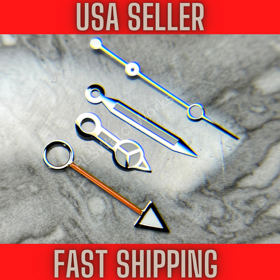 GMT Hand Set for Mod Fits Seiko NH34, 4R34, Seiko SSK, Green luminous ...