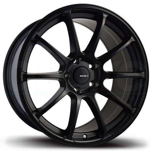 17x8 AVID1 AV27 5x114.3 35 Black Wheels Rims Set(4) 73.1 | eBay