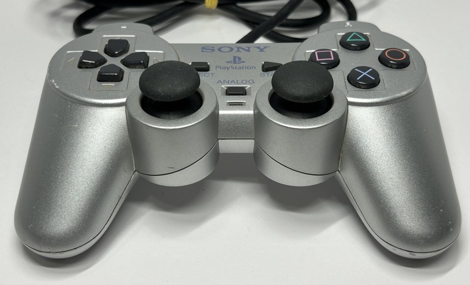 Genuine OEM Sony PS2 Dualshock 2 Controller Silver Playstation 2 ...