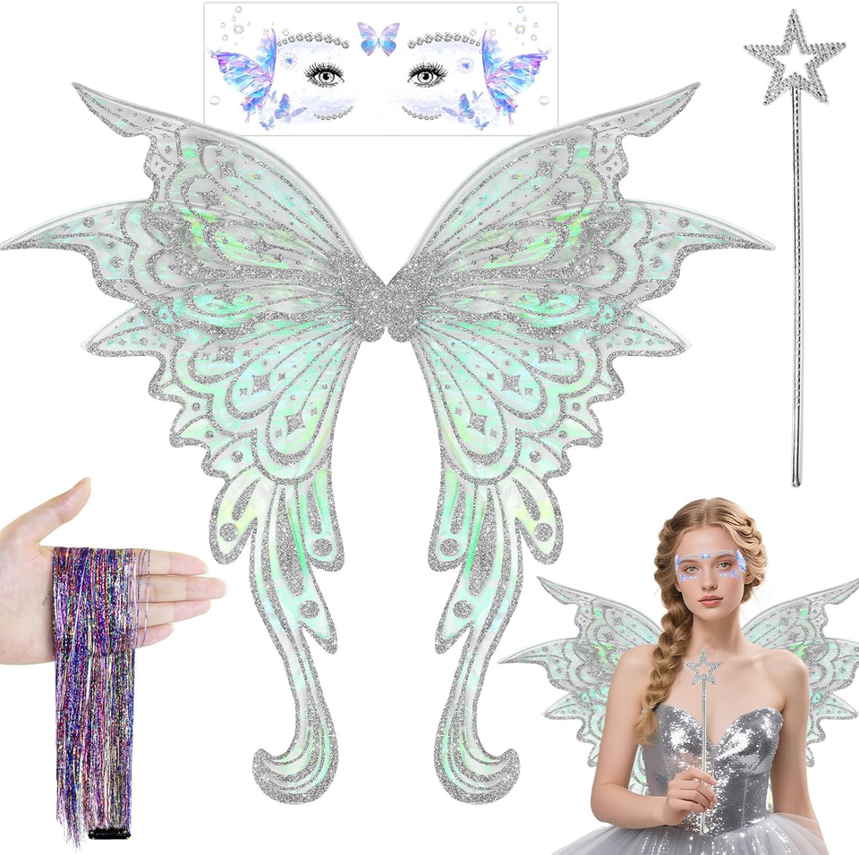 Fairy Wings Adult Women, Butterfly Angle Wings Fairy Costume for Woman ...
