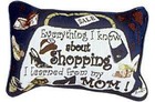 Simply Home 12" Everything I Know About Shopping Tapestry Accent Throw ...