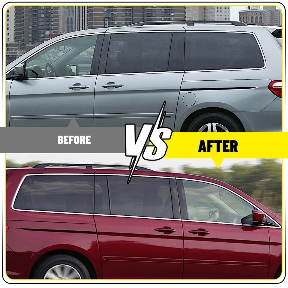 Black For Honda Odyssey 2005 2006 2007-2010 Window Pillar Posts Door ...