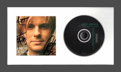 ANDY GRIGGS SIGNED AUTOGRAPH YOU WON'T EVER BE LONELY FRAMED CD DISPLAY ...