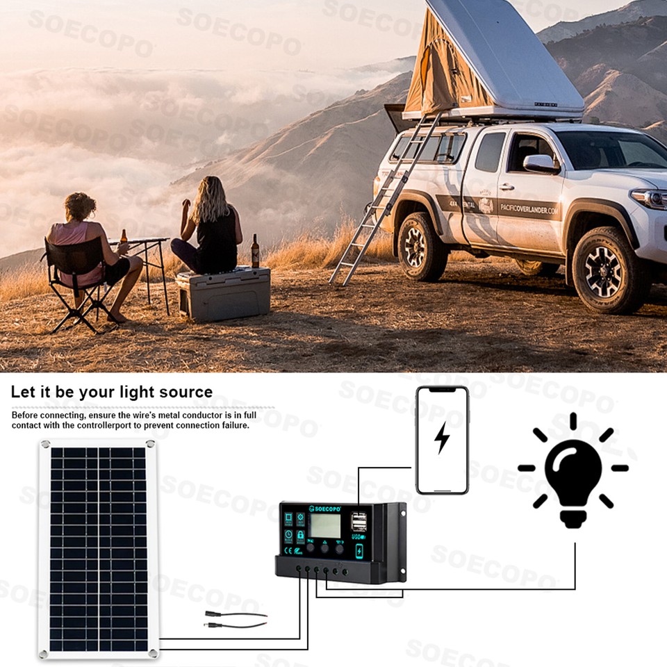 10000W 100A 220V Solar Panel Kit Complete Solar Power Generator Home ...