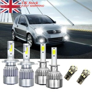 For Citroen C2 55w Super White Xenon HID High/Low/Fog/Side Headlight ...