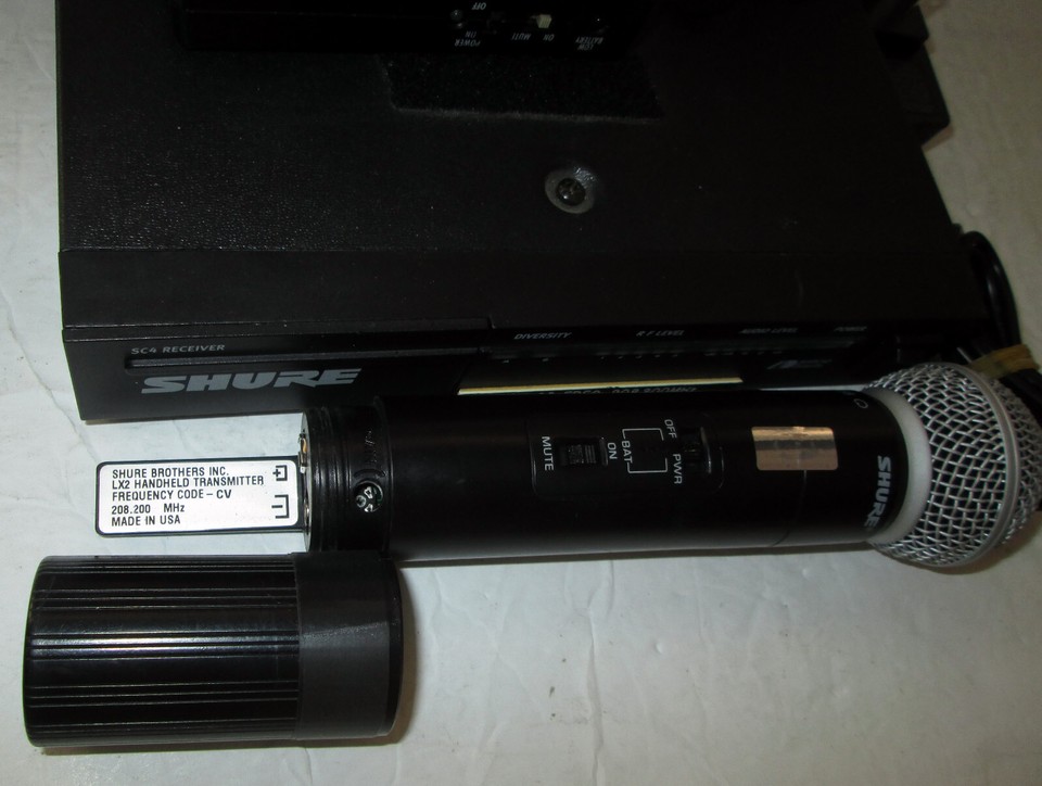 SHURE SC4-CV, LX2-CV SM58, T1P-CV WL93 Lav Mic Wireless Microphone ...