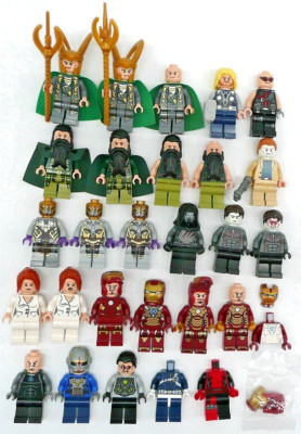 LEGO Marvel Superhero Minifigure Lot Avengers Iron Man Thor Hawkeye ...