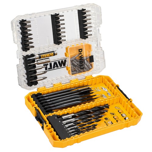 Set Di Trapano Dewalt Con Punta Brad E Punte Flatwood EXTREME 57 Pezzi ...