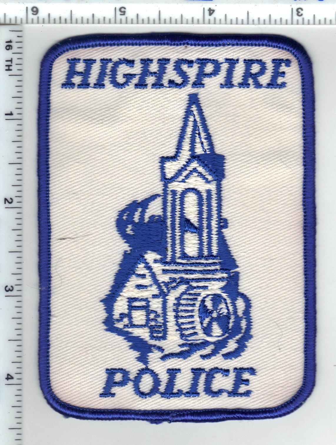 Highspire Police (Pennsylvania) 2nd Issue Shoulder Patch | eBay