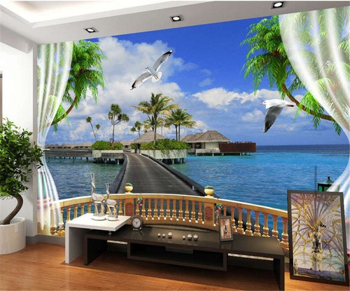 Tuneful Blue Ocean 3D Full Wall Mural Photo Wallpaper Printing Home ...