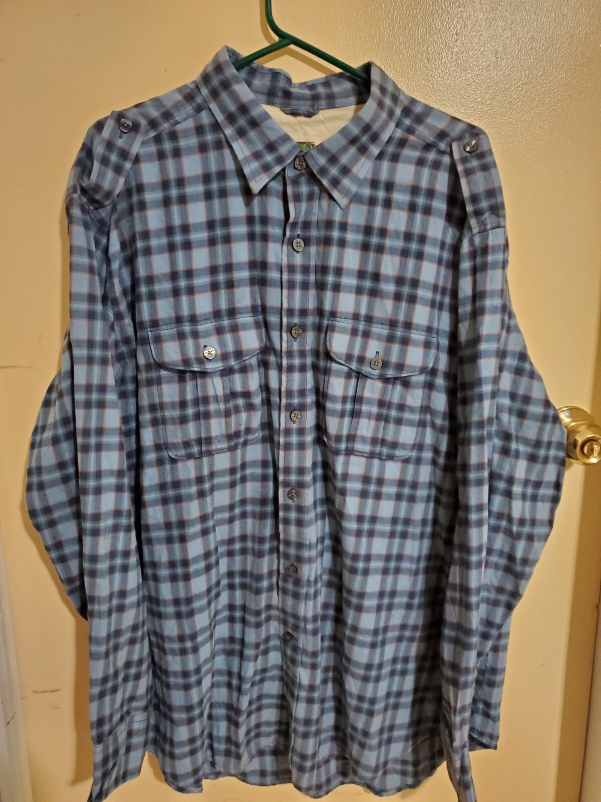 Men's Timberland 100 cotton Long Sleeve Plaid shirt RN #76382 Size XL ...