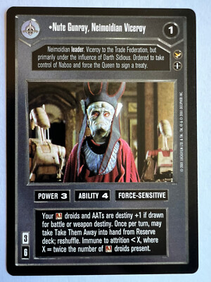 Star Wars CCG Theed Palace Nute Gunray, Neimoidian Viceroy Near-Mint | eBay