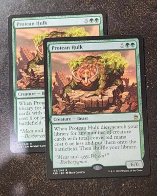 2x Protean Hulk rare creature cards - Masters 25 - NM/VG | eBay