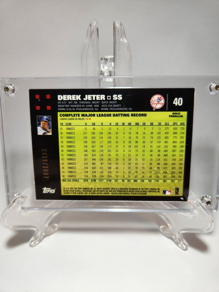 2007 Topps - Gold #40 Derek Jeter, Mickey Mantle, George W. Bush /2007 ...