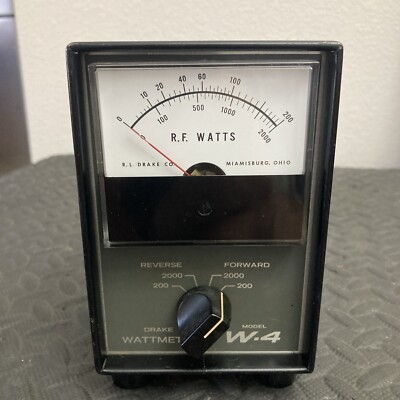 EXCELLENT DRAKE W-4 0-200 & 0-2000 WATT HF SWR & WATTMETER WITH REMOTE ...