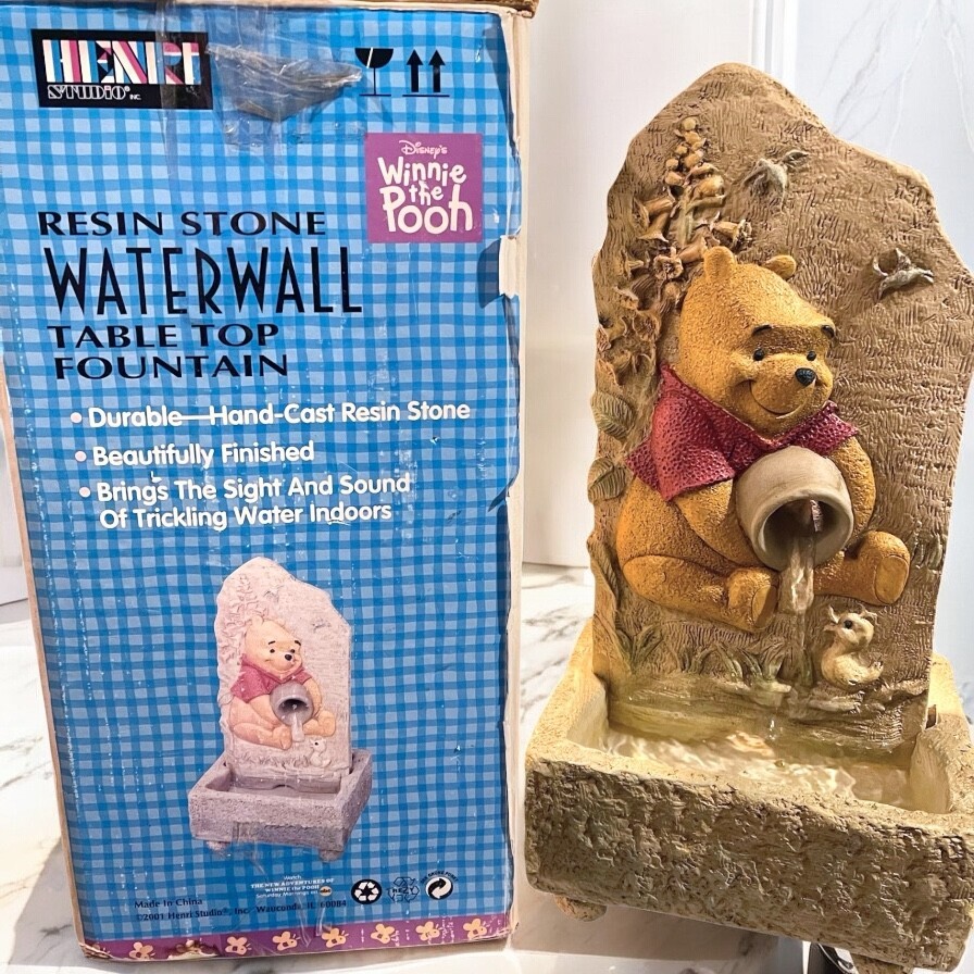 Henri Studio Disney Winnie the Pooh Resin Stone Waterfall Tabletop ...