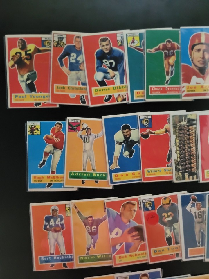 1956 Topps Football Cards - 44 Cards - W/ Baltimore Colts Team card | eBay