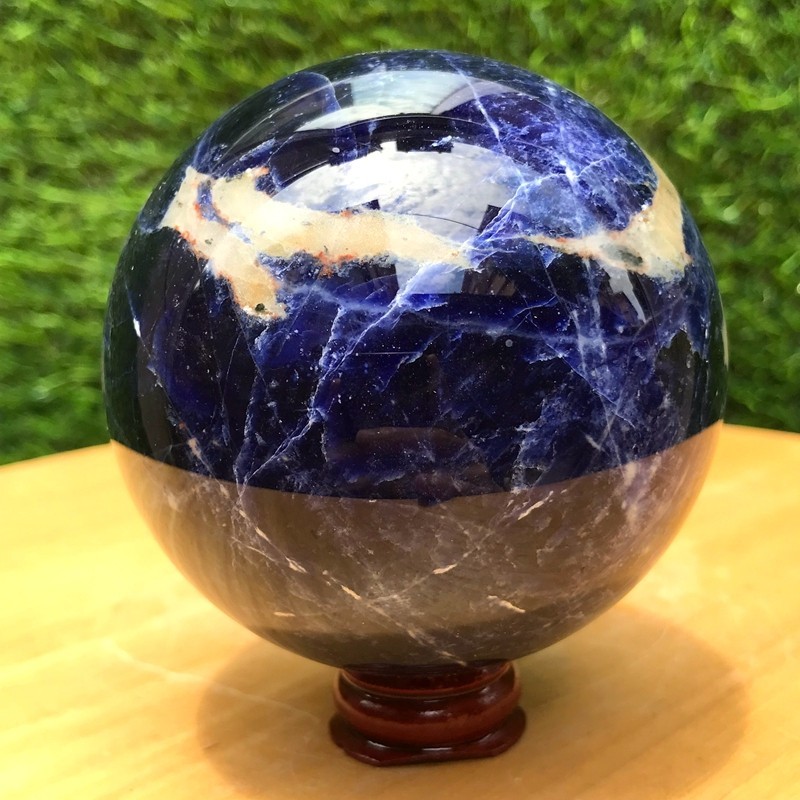 560G Natural Blue-vein stone Quartz Ball Crystal Quartz Sphere Mineral ...