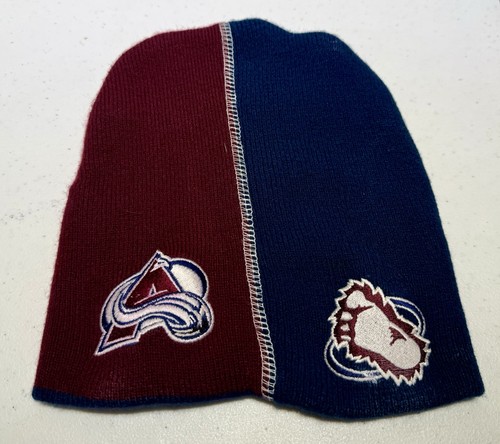 Colorado Avalanche NHL Split Knit Winter Beanie Burgundy Blue (Mens ...