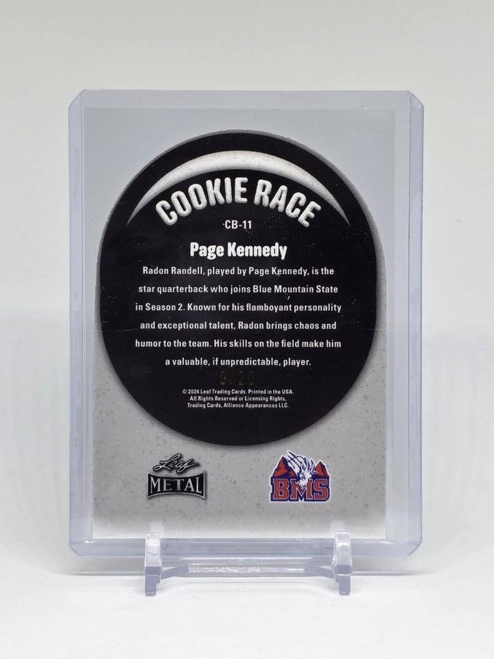 2024 Leaf Blue Mountain State Page Kennedy Cookie Race Prismatic Purple ...