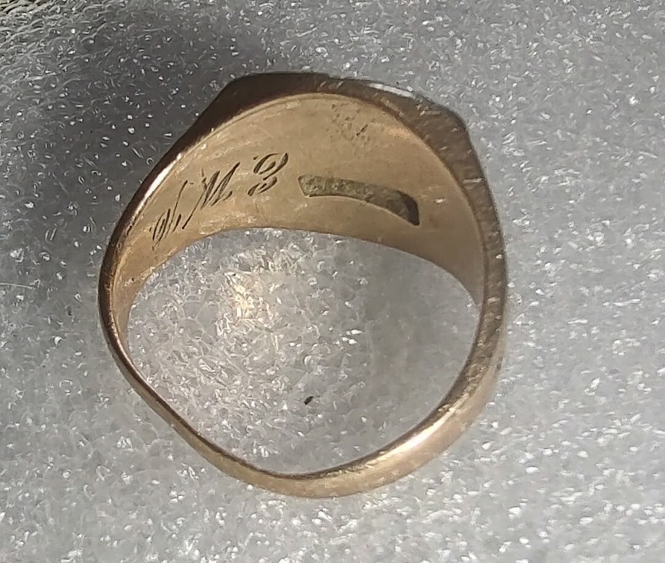 Antique 1928 Estate Class Ring Band 10K Gold Size 5 Engraved ((384)) | eBay