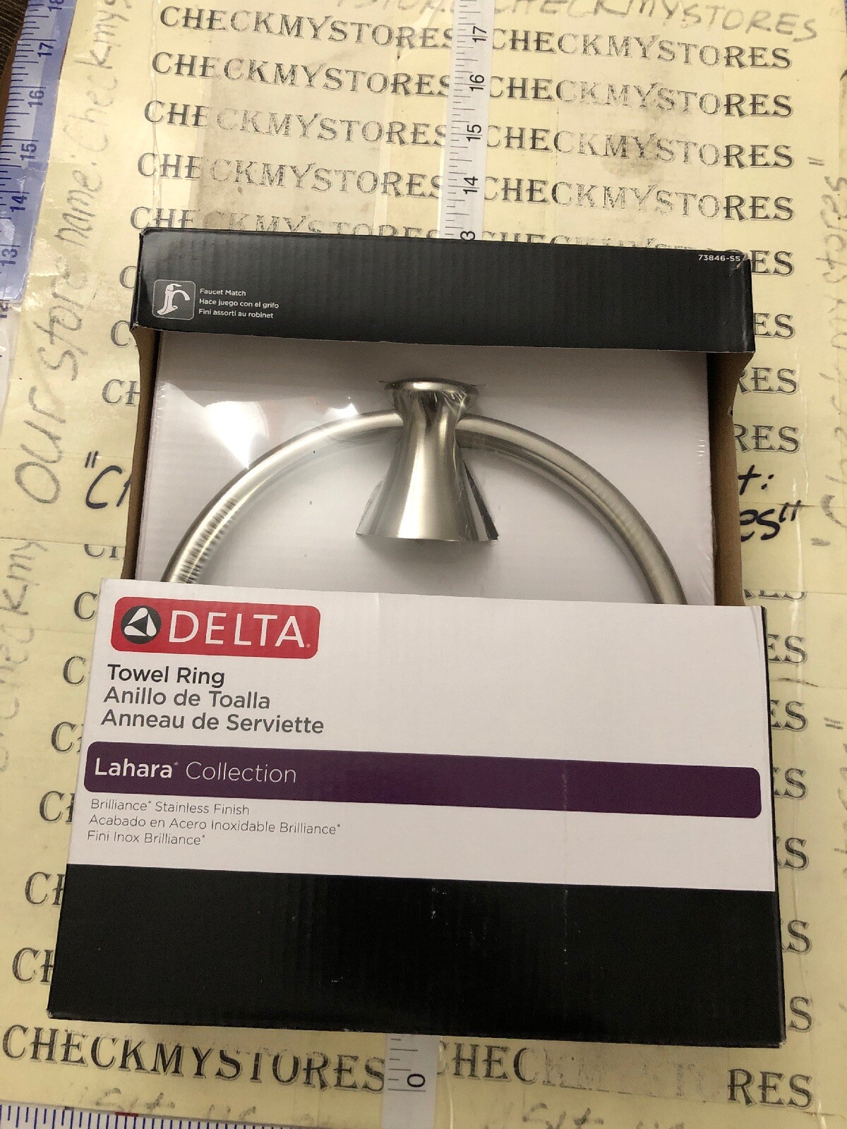 NEW NIB Delta Lahara Towel Ring 73846-SS STAINLESS STEEL FINISH | eBay
