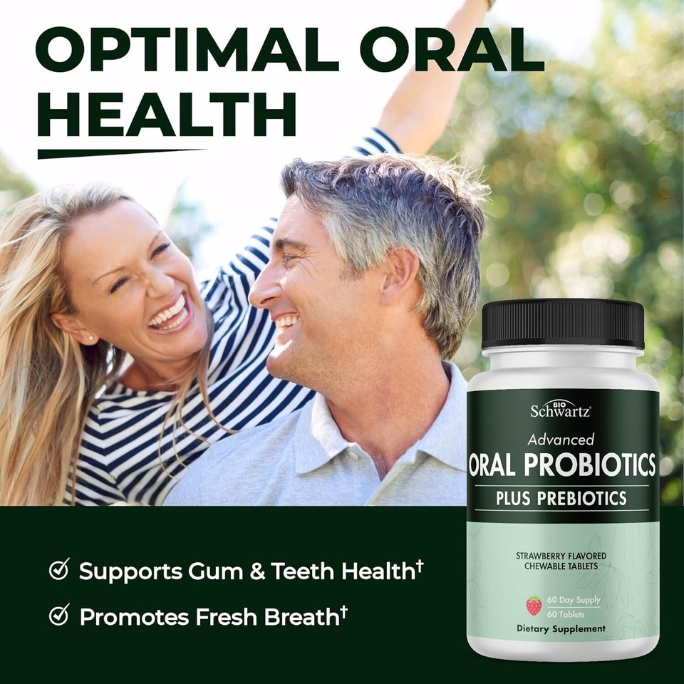 Oral Probiotics Supplement with Prebiotics - Supports Healthy Teeth ...