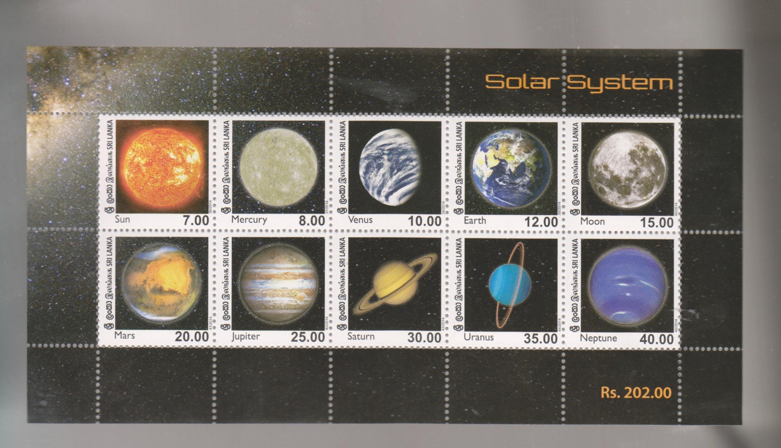 RO) 2014 SRI LANKA,SOLAR SYSTEM -ASTRONOMY -PLANETS, BLOCK MNH | eBay