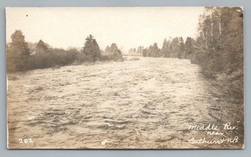 Middle River BATHURST New Brunswick RPPC Rare Antique Photo Postcard ...